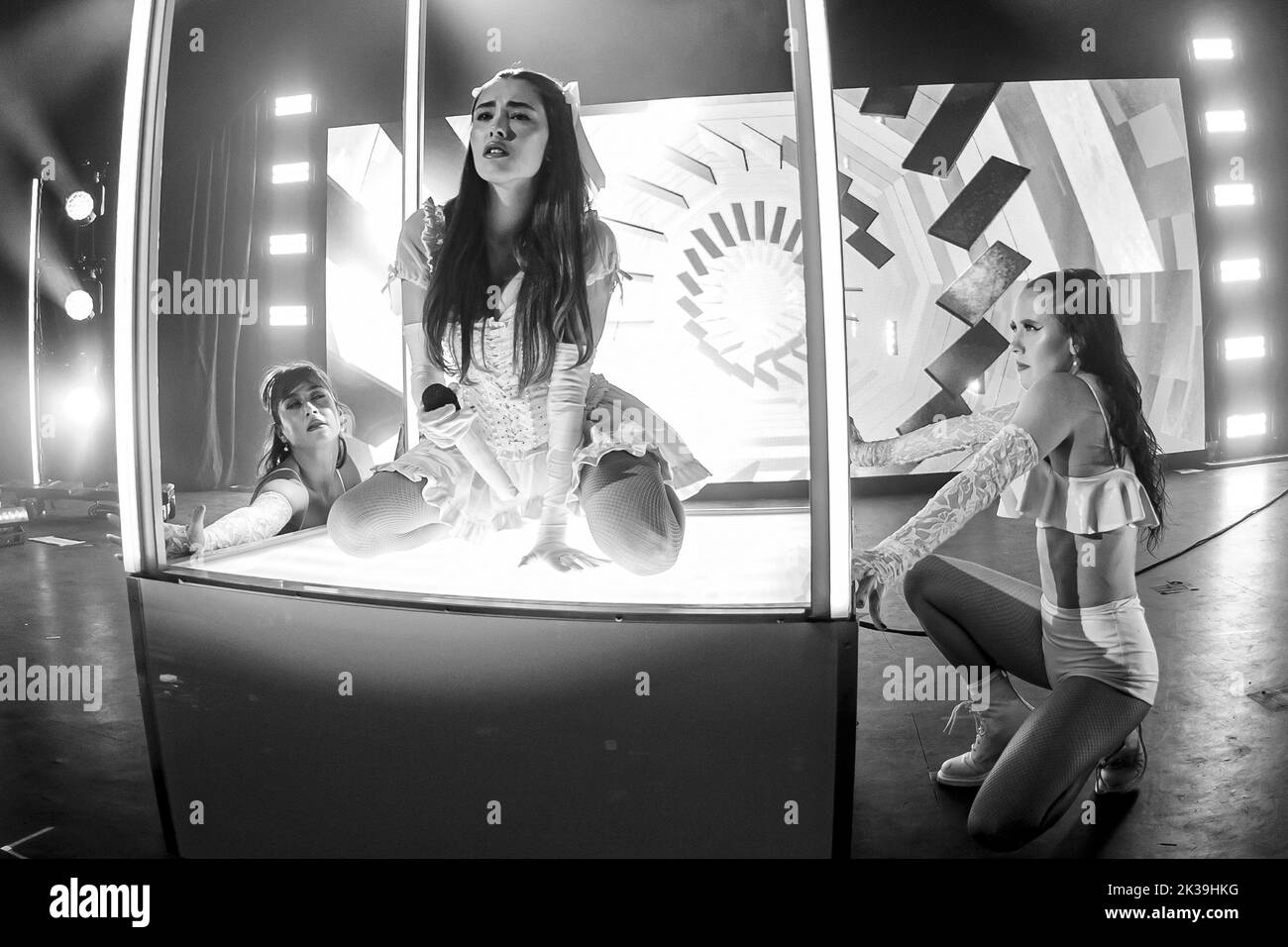 LONDON, ENGLAND: Madison Beer performs on stage at the Shepherds Bush ...