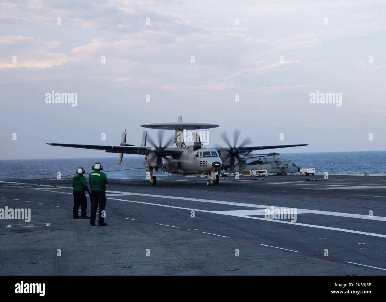 An E2-D Hawkeye, attached to the “Greyhawks” of Airborne Command and ...