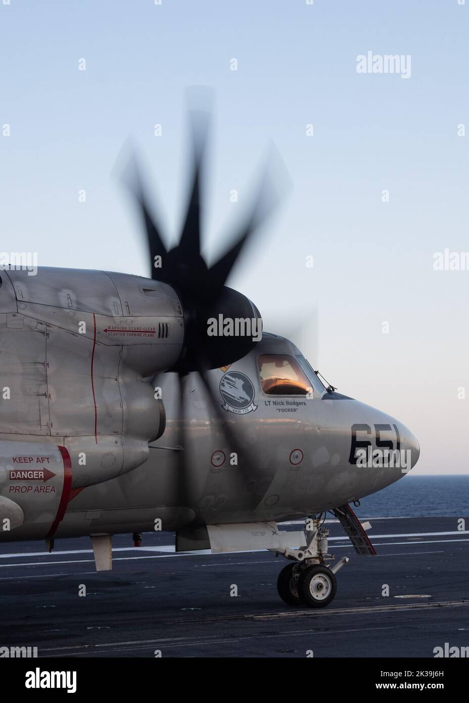An E2-D Hawkeye, attached to the “Greyhawks” of Airborne Command and ...