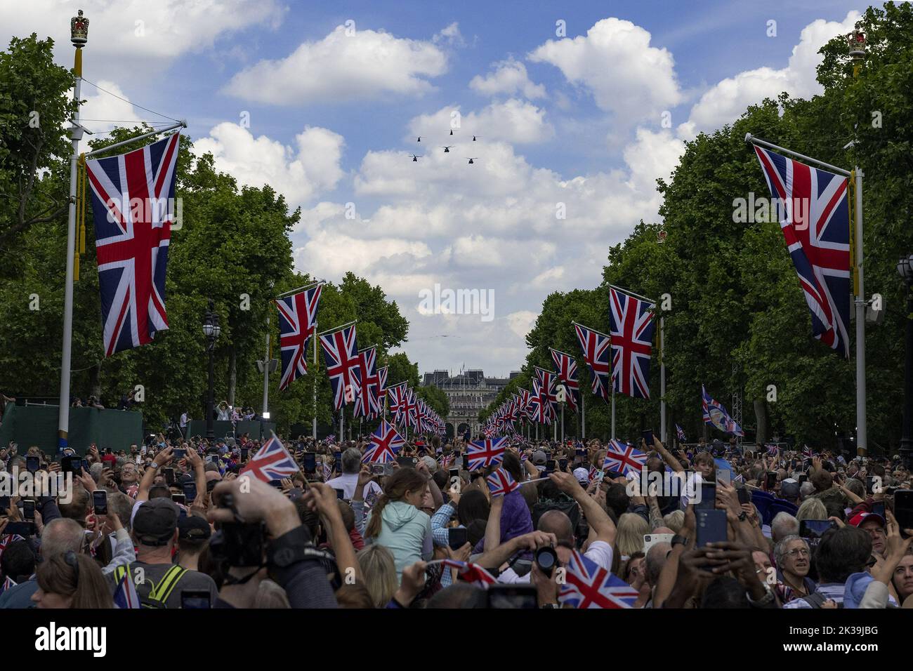 LONDON, ENGLAND: Trooping The Colour. The Platinum Jubilee of Elizabeth ...