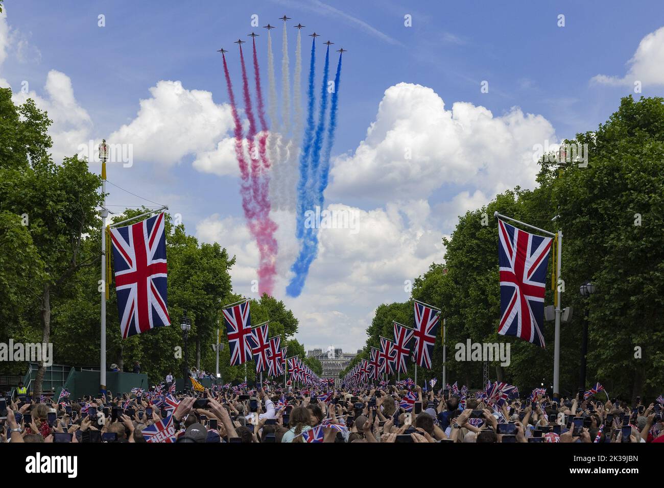 LONDON, ENGLAND: Trooping The Colour. The Platinum Jubilee of Elizabeth ...