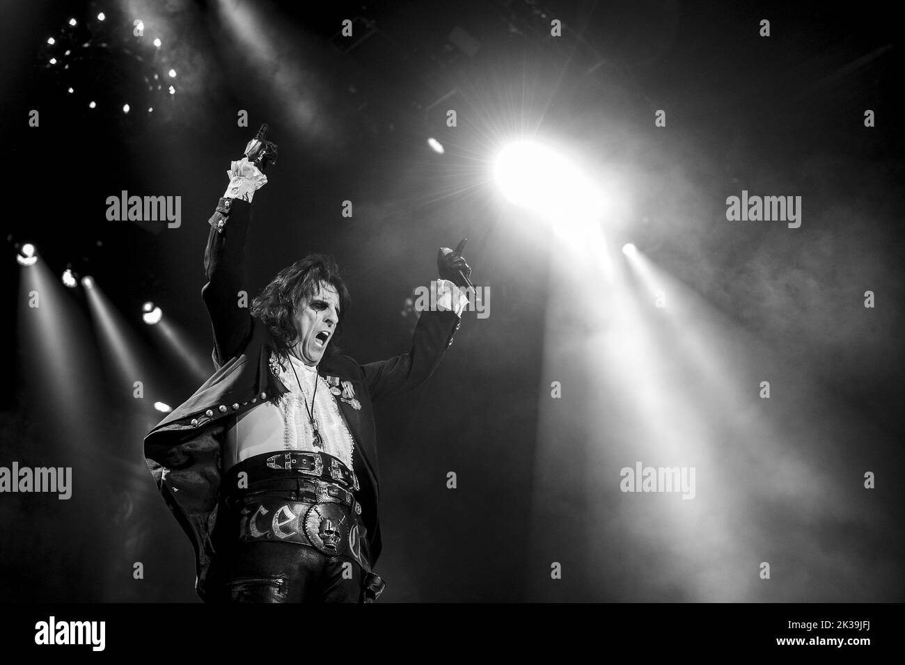 BIRMINGHAM, ENGLAND: Alice Cooper and his band perform on stage at the ...