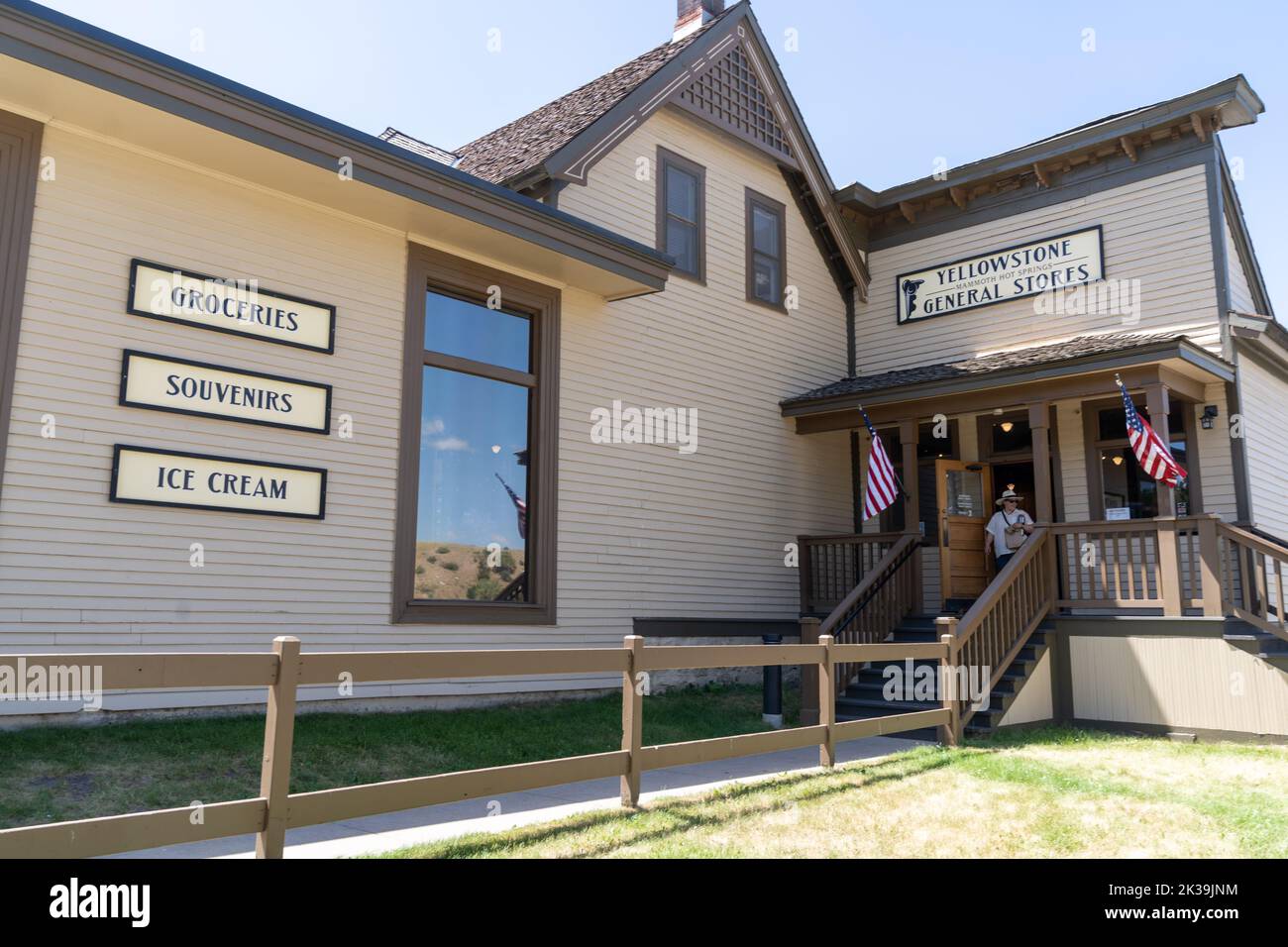 Wyoming, USA - July 18, 2022: Exterior of the Yellowstone General Store ...
