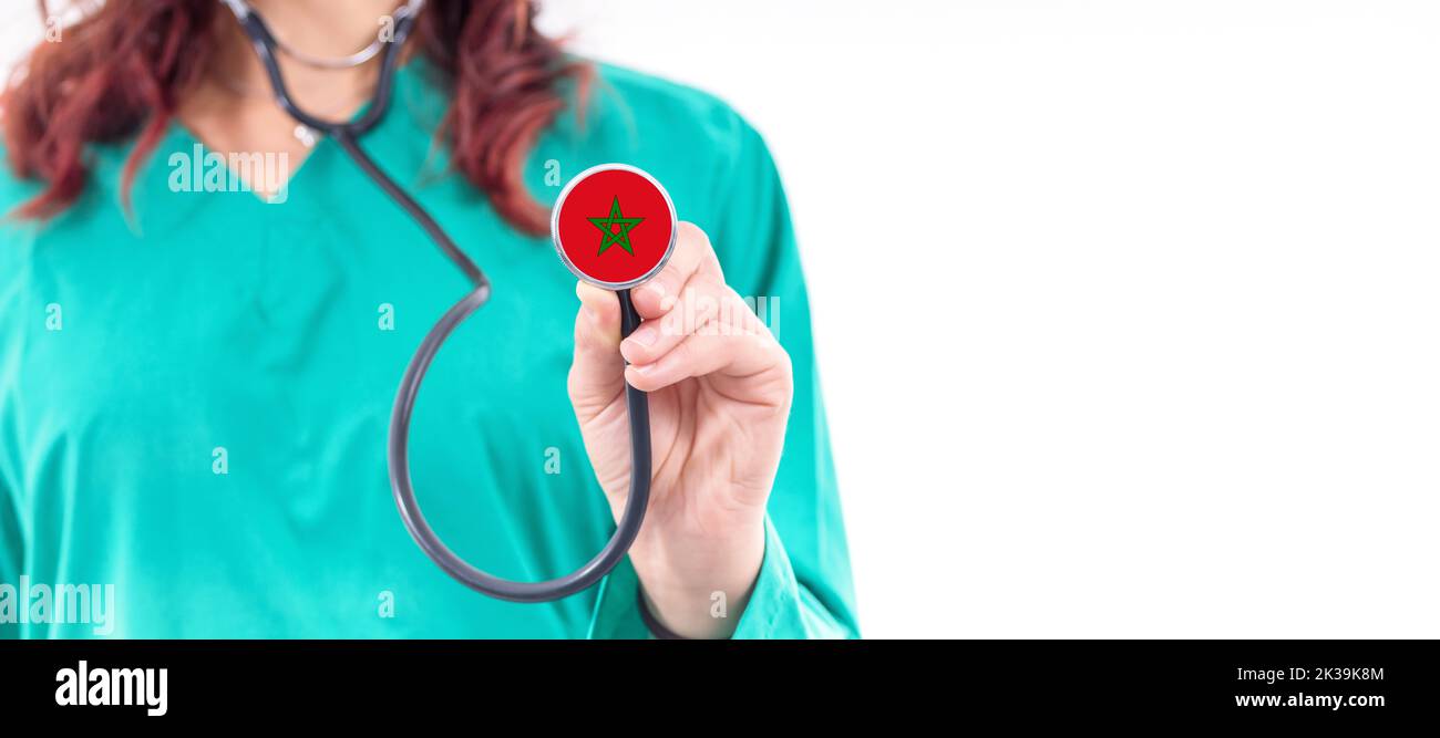 Morocco national healthcare system female doctor with stethoscope Stock ...