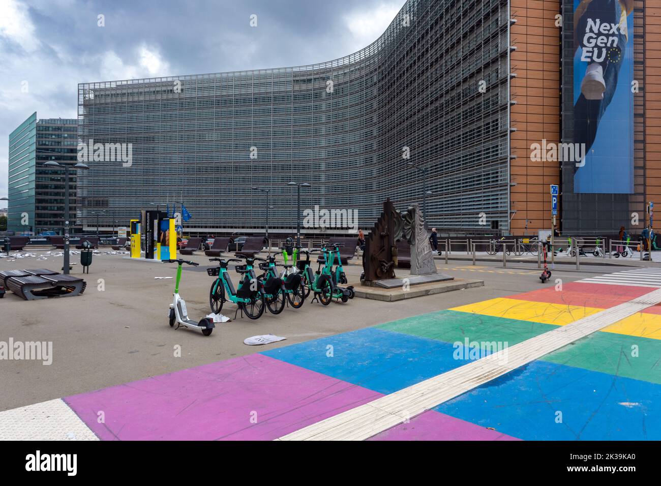 Brussels, Belgium - 10 September 2022: European Commission Headquarters ...