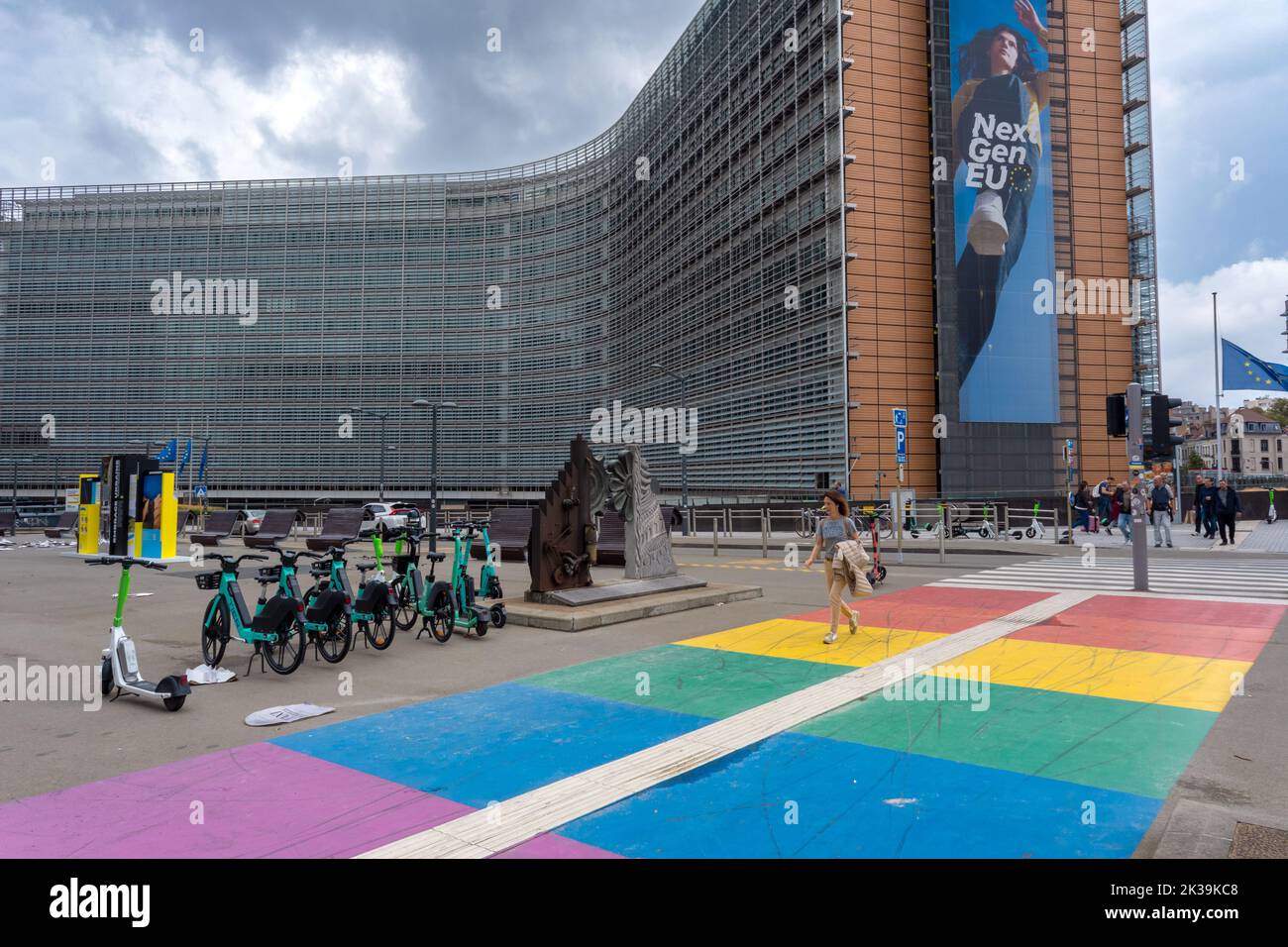 Brussels, Belgium - 10 September 2022: European Commission Headquarters ...