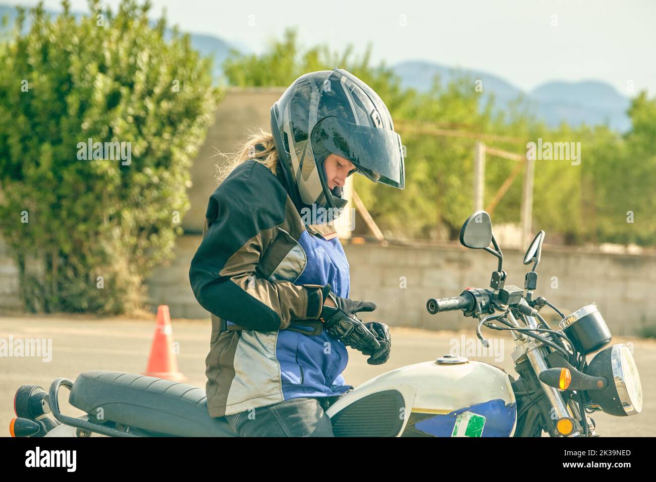 Motorbike rider glove hi-res stock photography and images - Alamy
