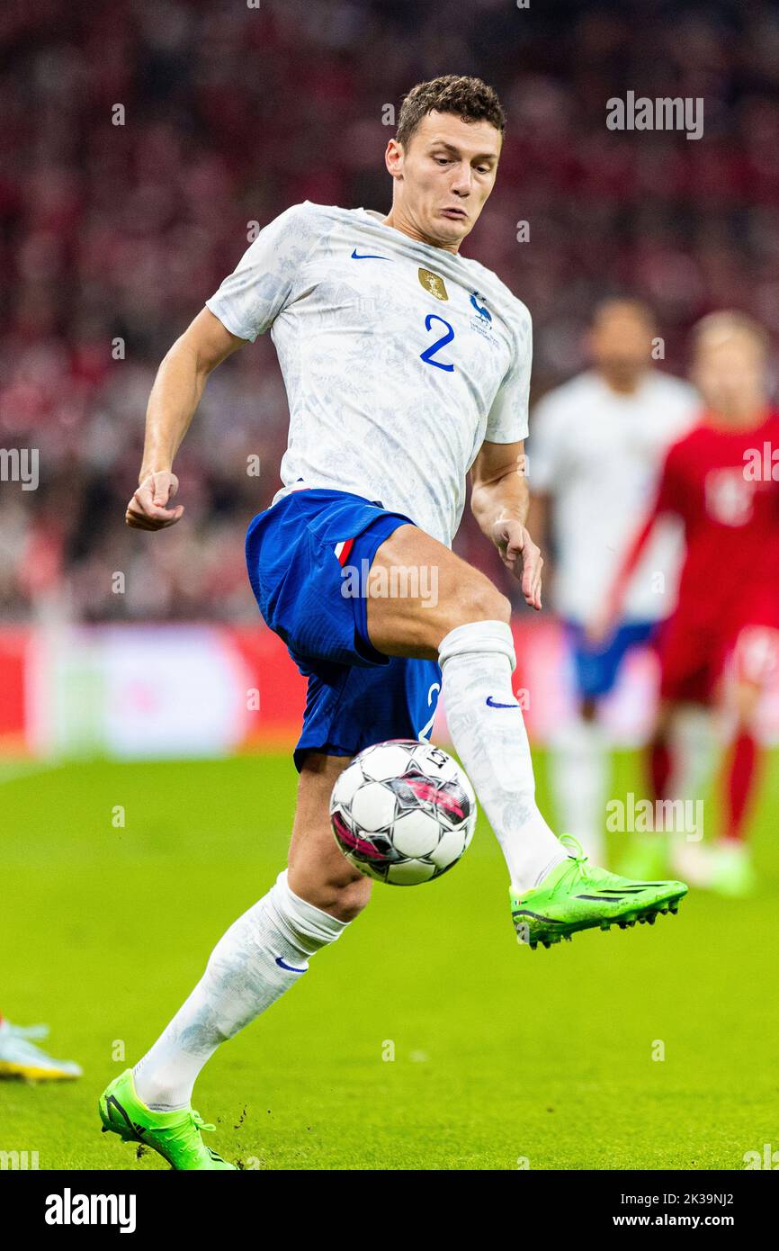 Copenhagen, Denmark. 25th Sep, 2022. Benjamin Pavard (2) of France seen ...