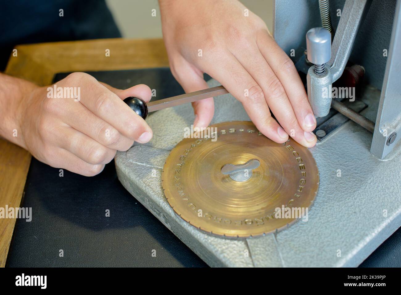 Man working circular disk machine hi-res stock photography and images ...