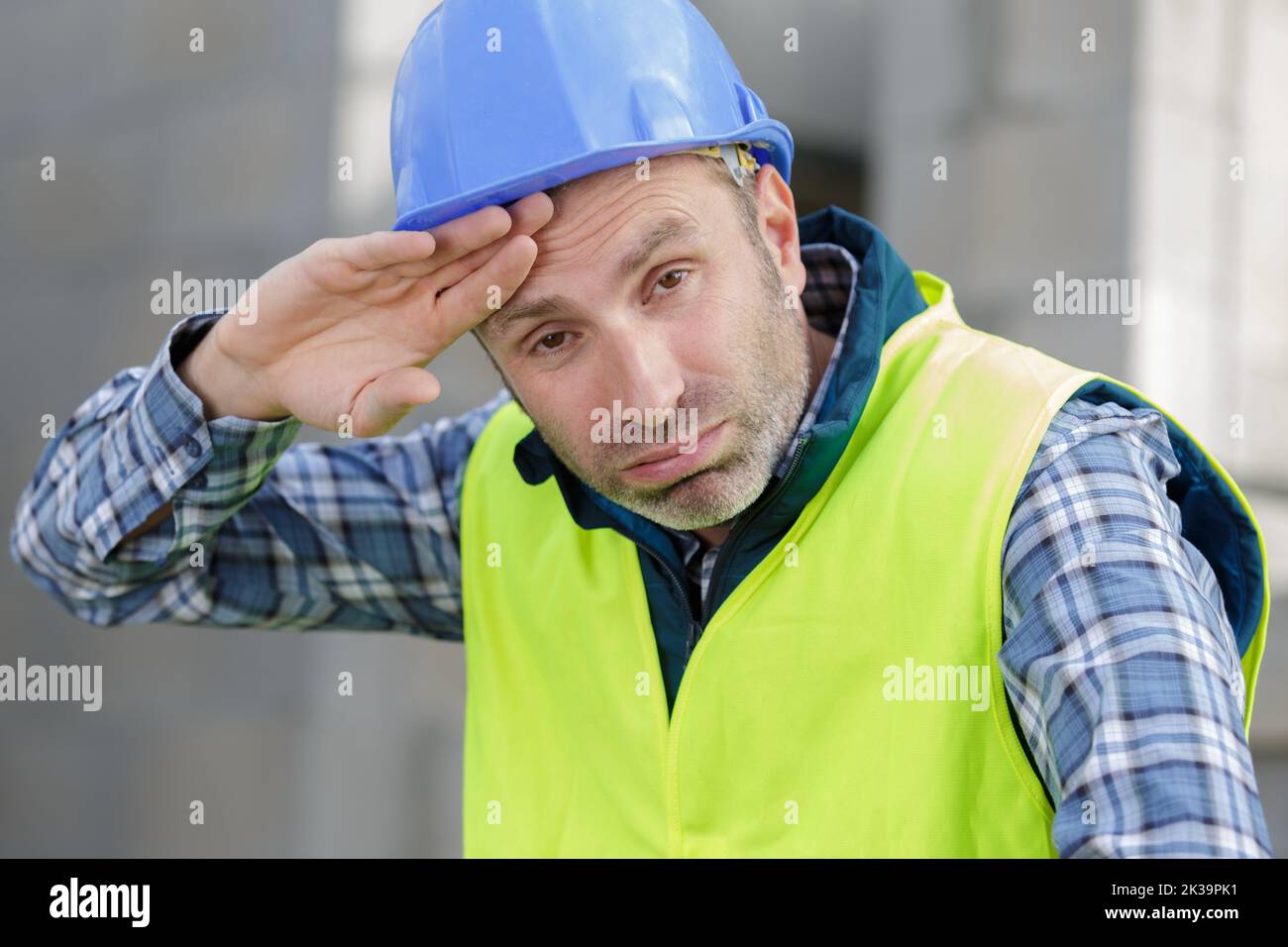 engineer tired having a break Stock Photo - Alamy