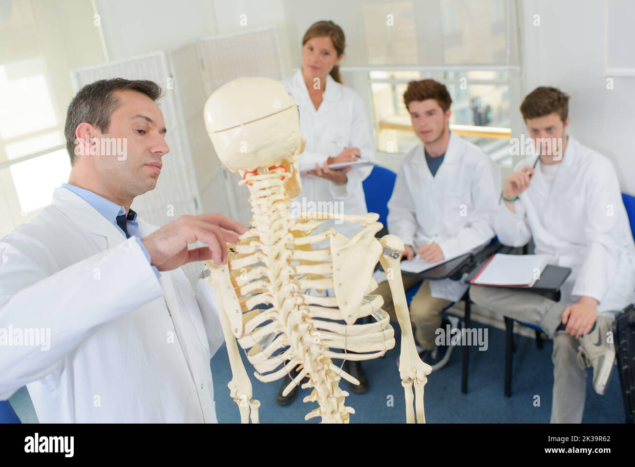 student and teacher in medical class Stock Photo - Alamy