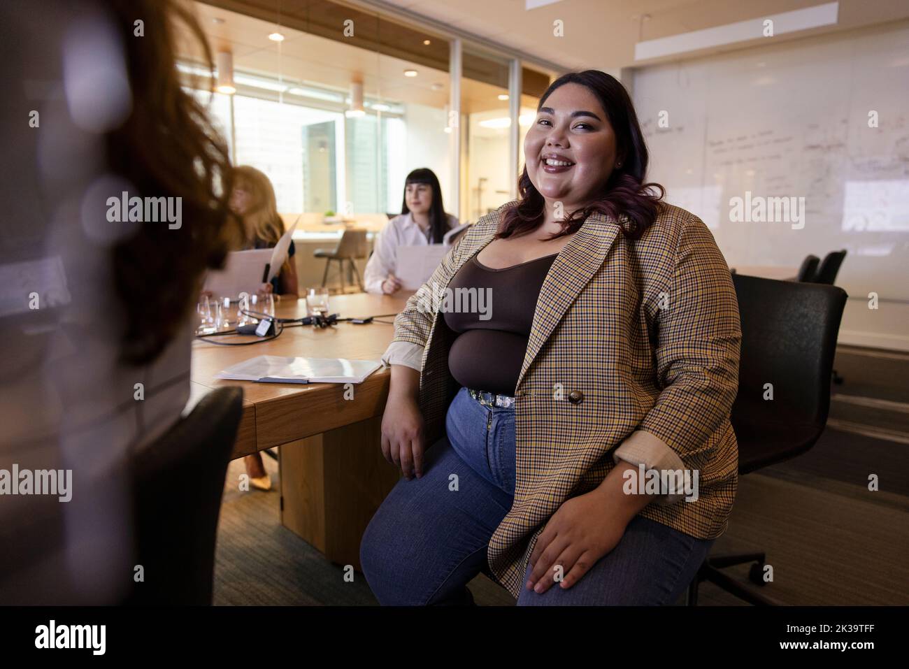 Female conference room back hi-res stock photography and images - Alamy