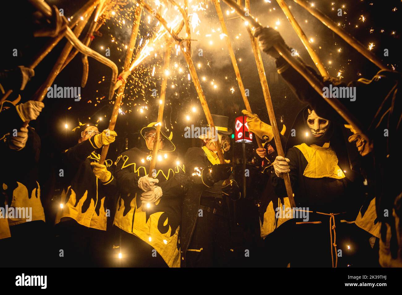 Barcelona, Spain. 25th Sep, 2022. 'Devils' gather to enlighten their ...