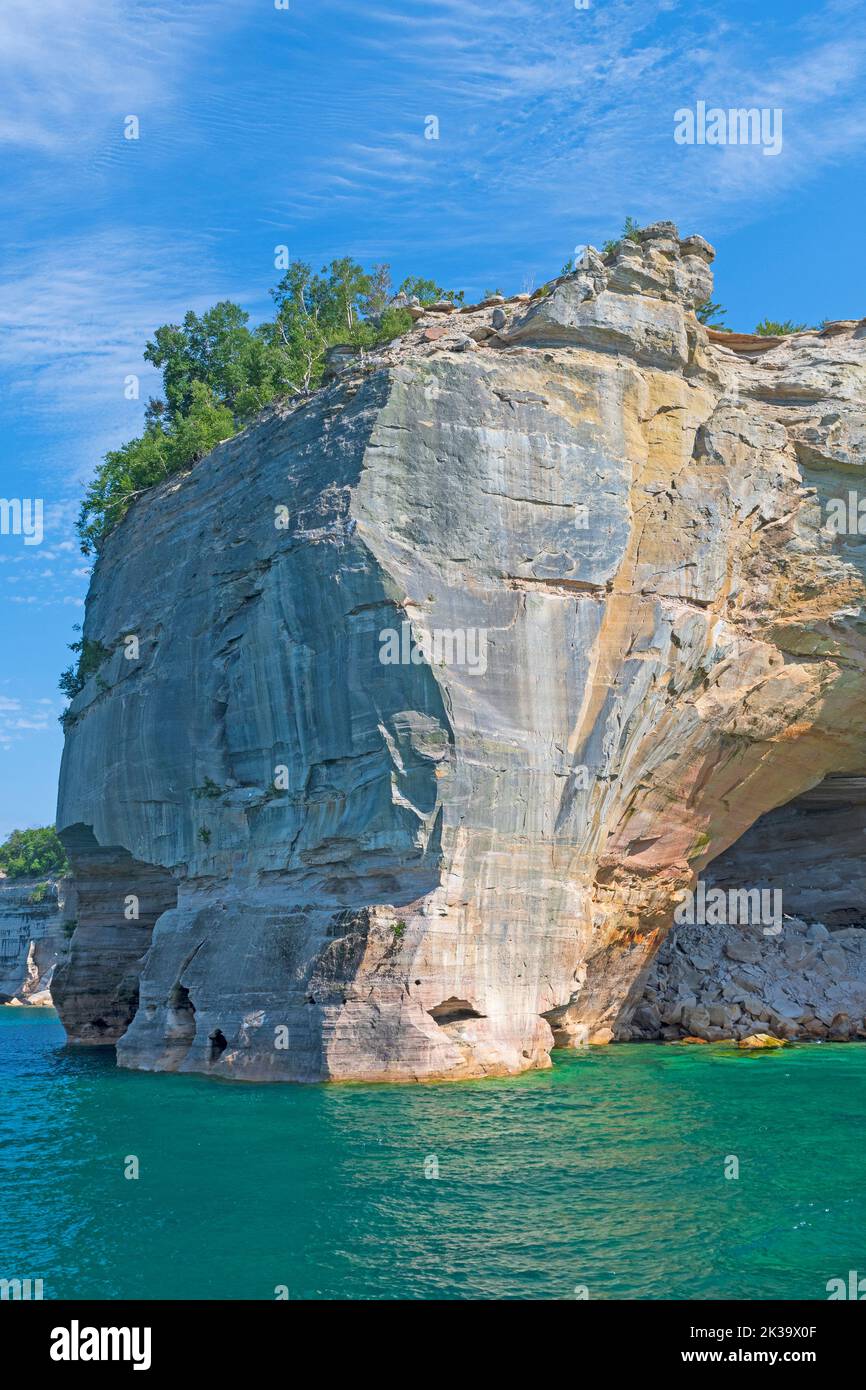 Smooth Cut Sandstone on a Remote Lakeshore on Lake Superior in Pictured ...