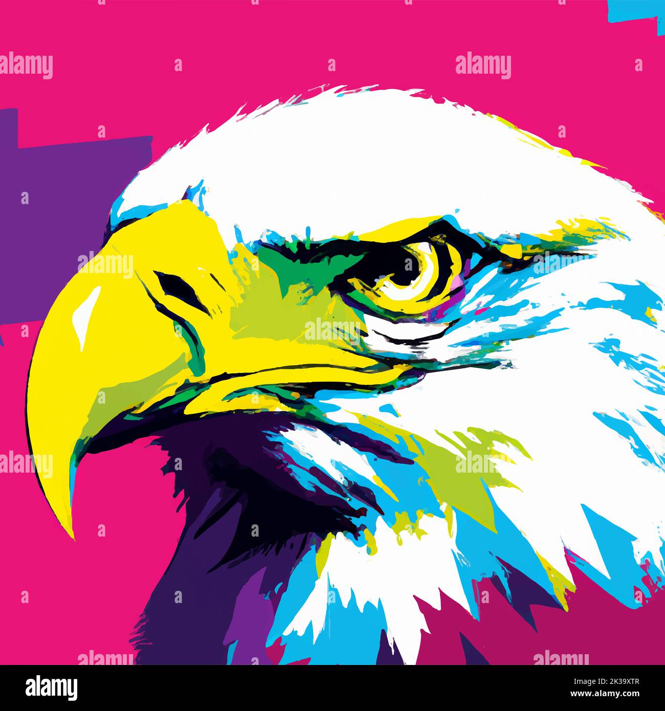 eagle pop art Stock Photo - Alamy