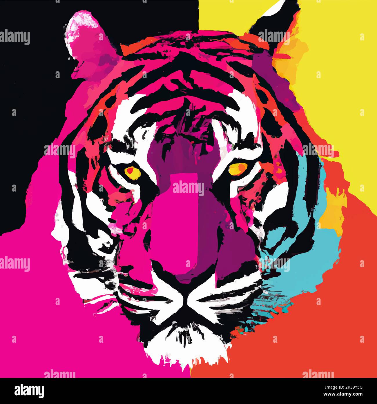 tiger pop art Stock Photo - Alamy