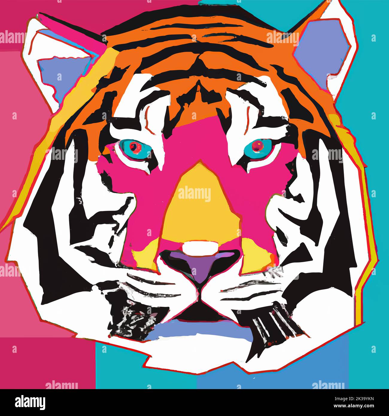 Tiger texture cartoon art hi-res stock photography and images - Alamy