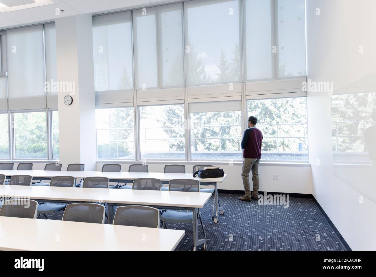 Looking Into A Classroom Window