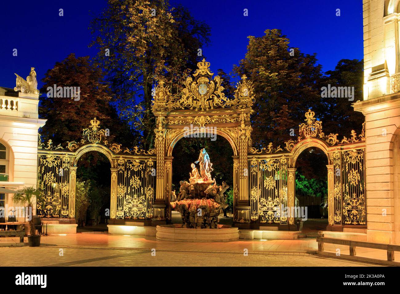 The 18th-century Amphitrite Fountain at Place Stanislas in Nancy ...