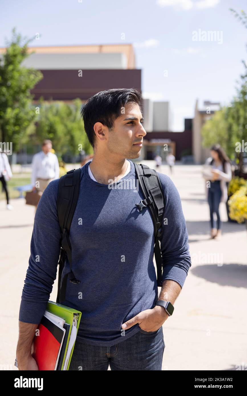 Male thinking student hi-res stock photography and images - Alamy