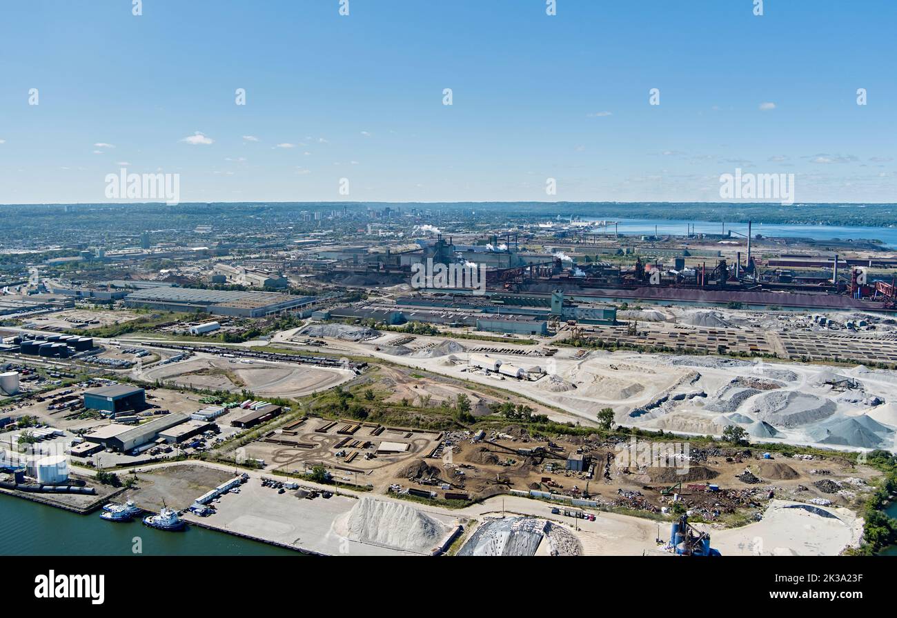 Hamilton Industrial Area steel mills Stock Photo - Alamy