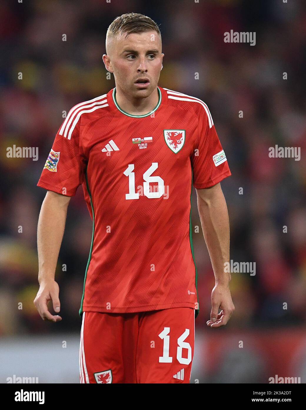 Joe Morrell of Wales during the UEFA Nations League Group A4 match ...