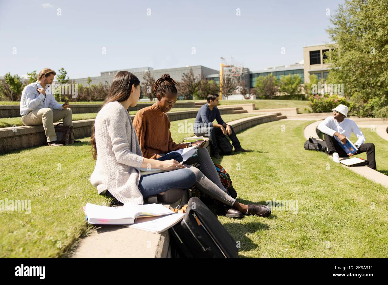 Sitting at amphitheater hi-res stock photography and images - Alamy