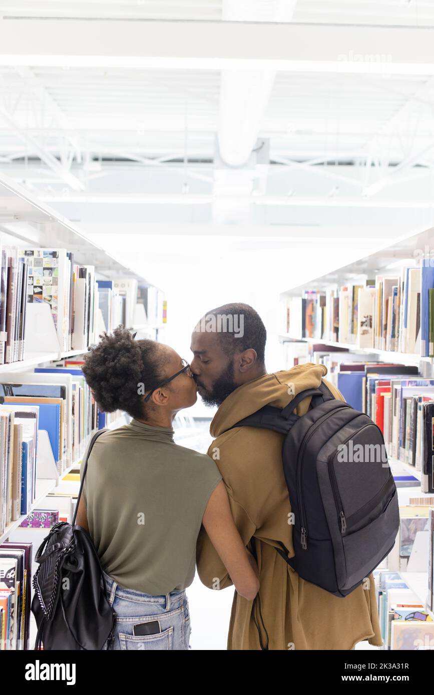 African couple kissing school hi-res stock photography and images - Alamy