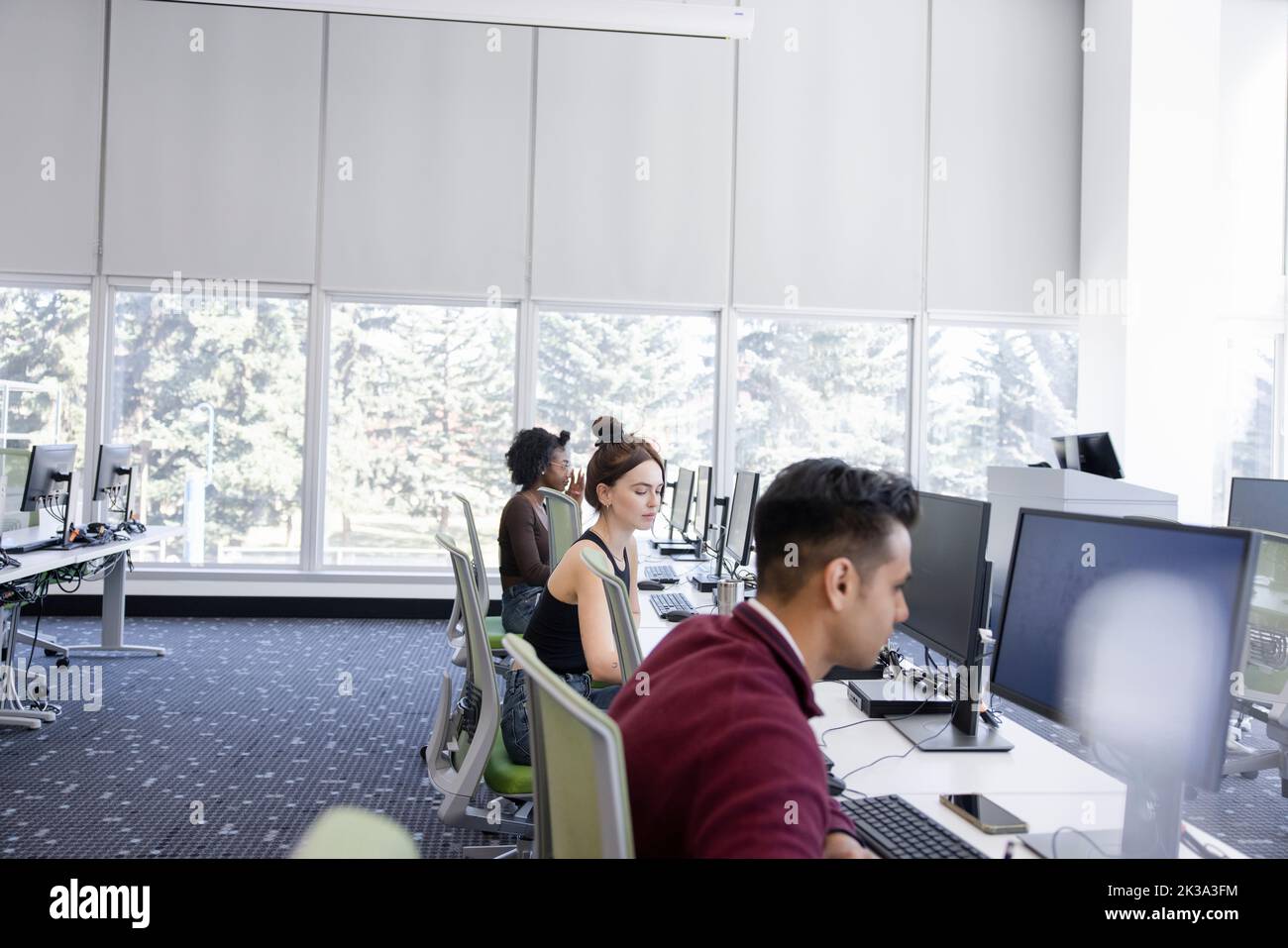 African american college students using hi-res stock photography and ...