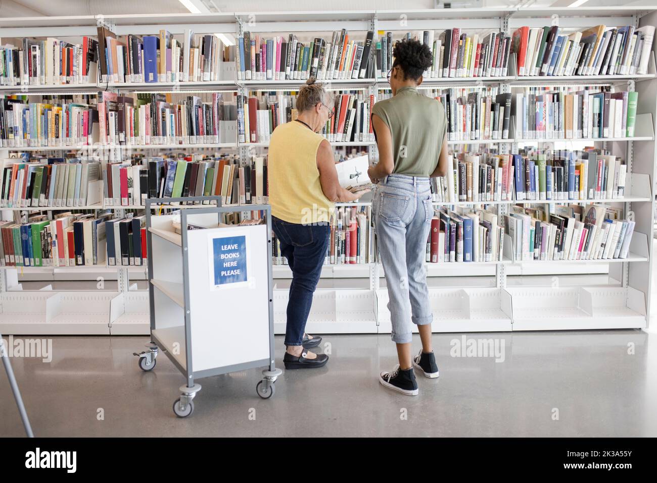 Female university student library rear hi-res stock photography and ...
