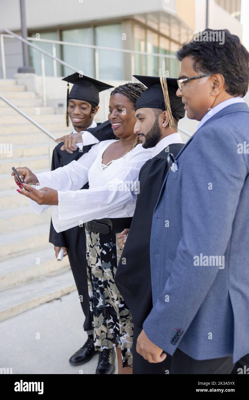 Graduation Students With Parents