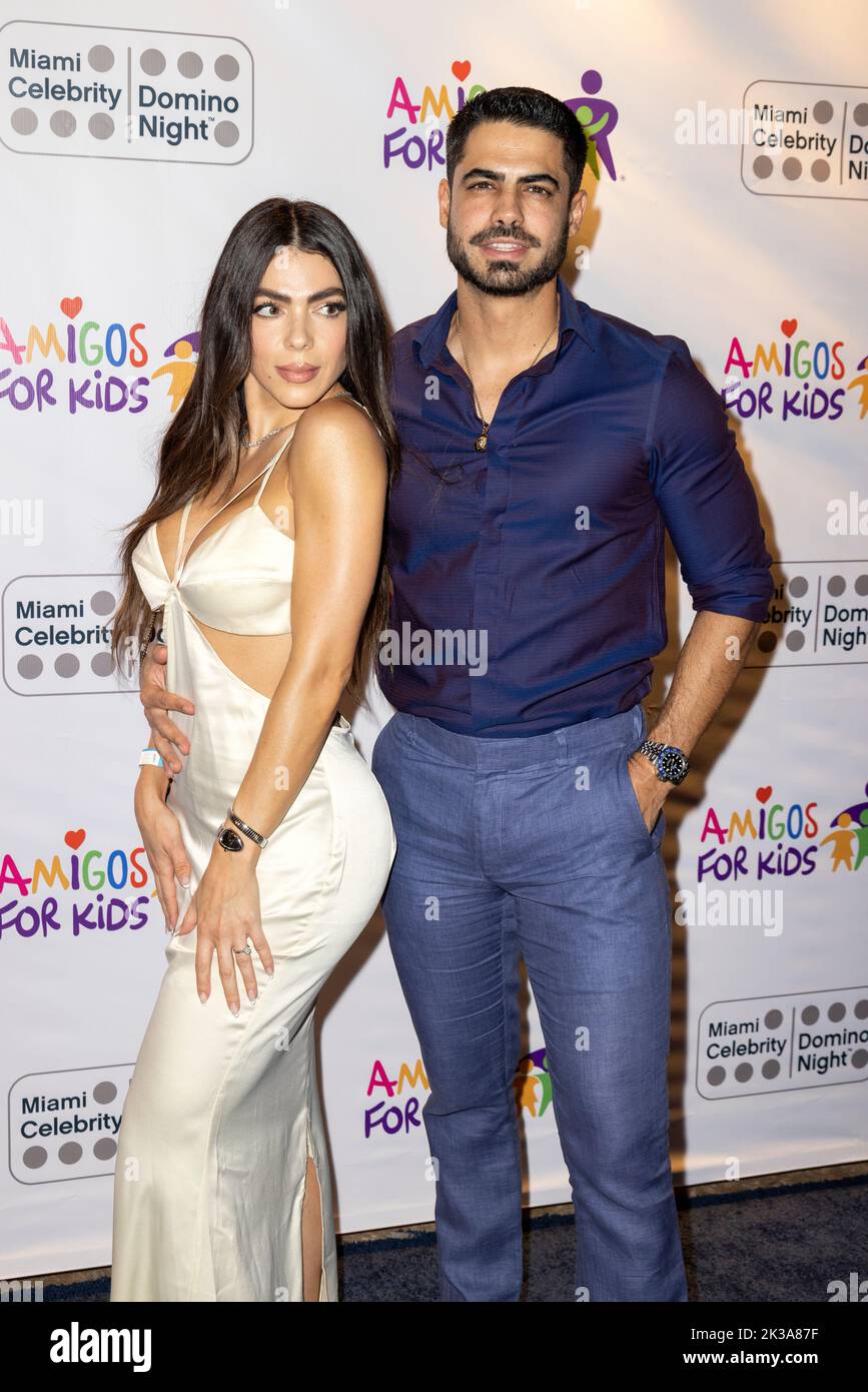 MIAMI, FL - SEP 24: Daniel Urbay and Roberto Hernandez are seen during ...