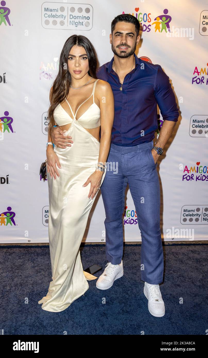 MIAMI, FL - SEP 24: Daniel Urbay and Roberto Hernandez are seen during ...