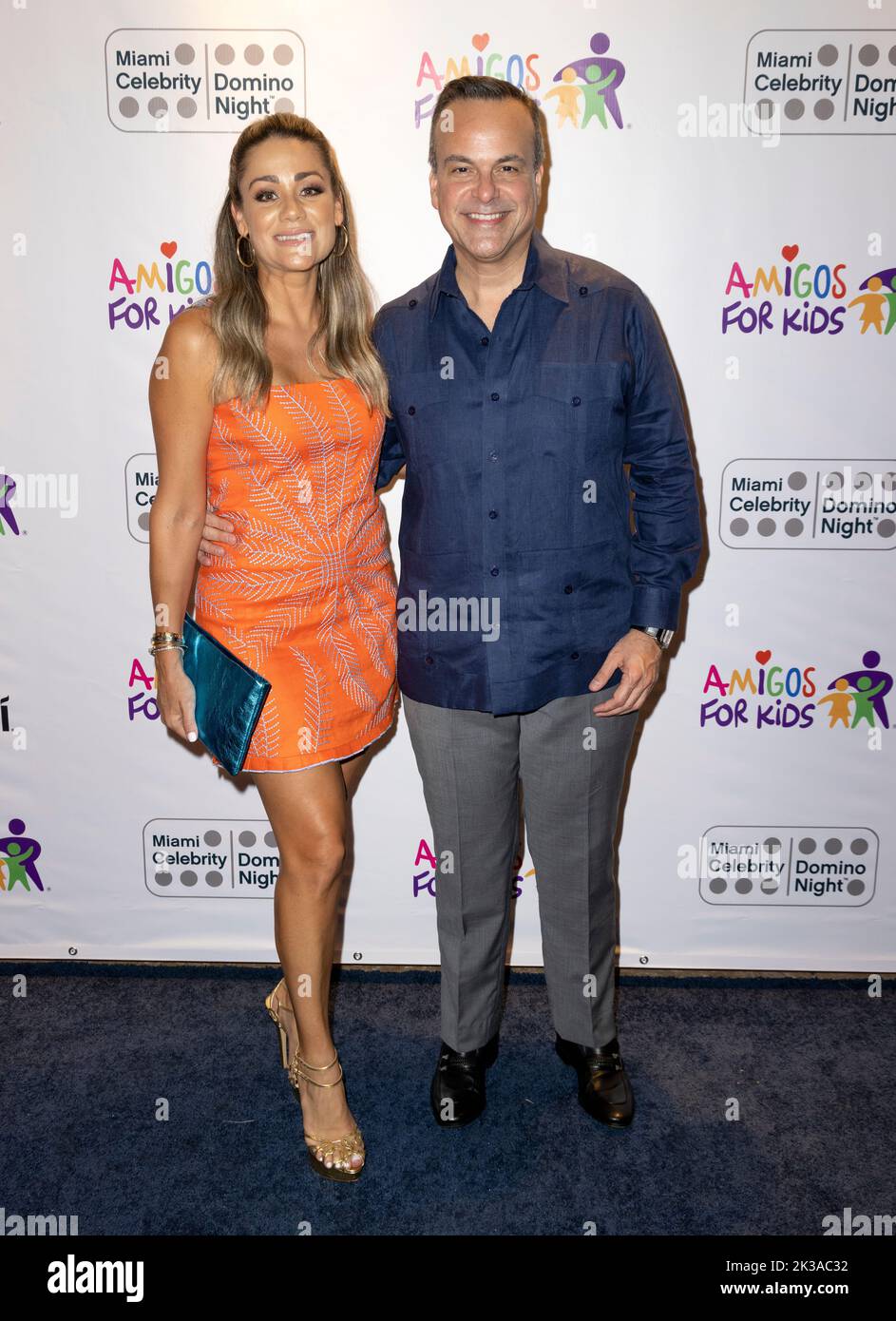 MIAMI, FL - SEP 24: Gloria Ordaz and Jorge Plasencia are seen during ...