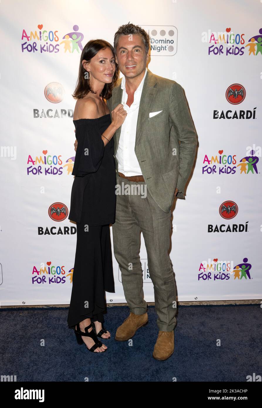 MIAMI, FL - SEP 24: Martina and Fabian Basabe are seen during “Amigos ...
