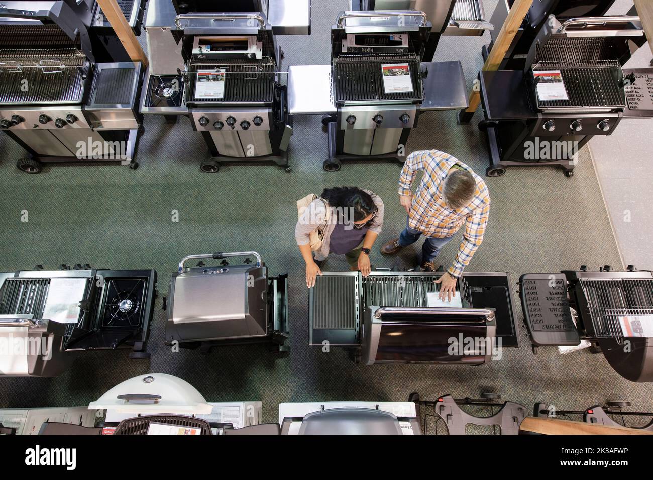 Grill overhead hi-res stock photography and images - Alamy