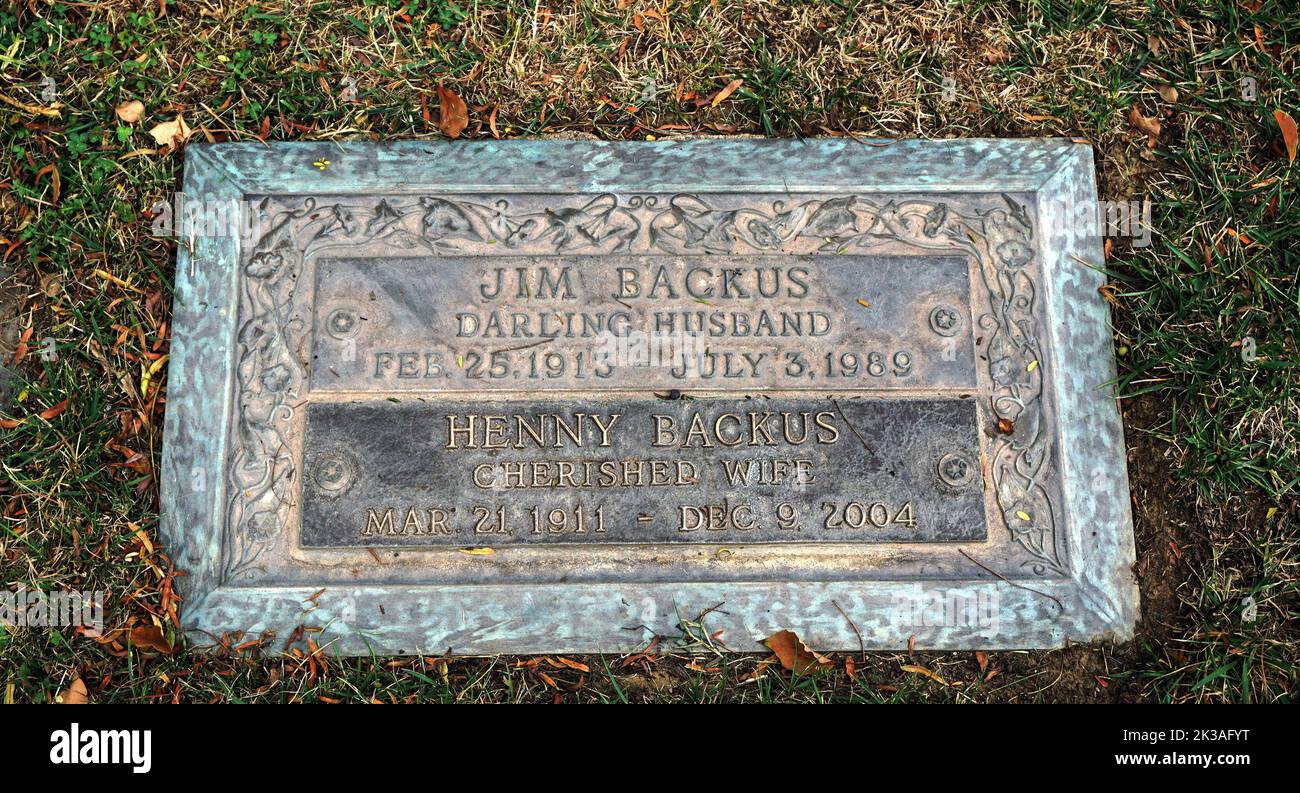 Jim Backus gravesite at Westwood Village Memorial Park & Mortuary ...