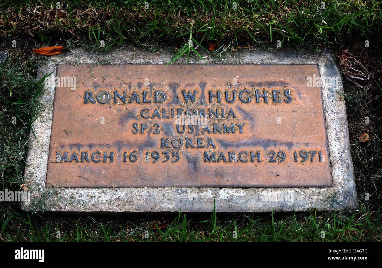 Ronald Hughes gravesite at Westwood Village Memorial Park & Mortuary Credit: Ron Wolfson ...
