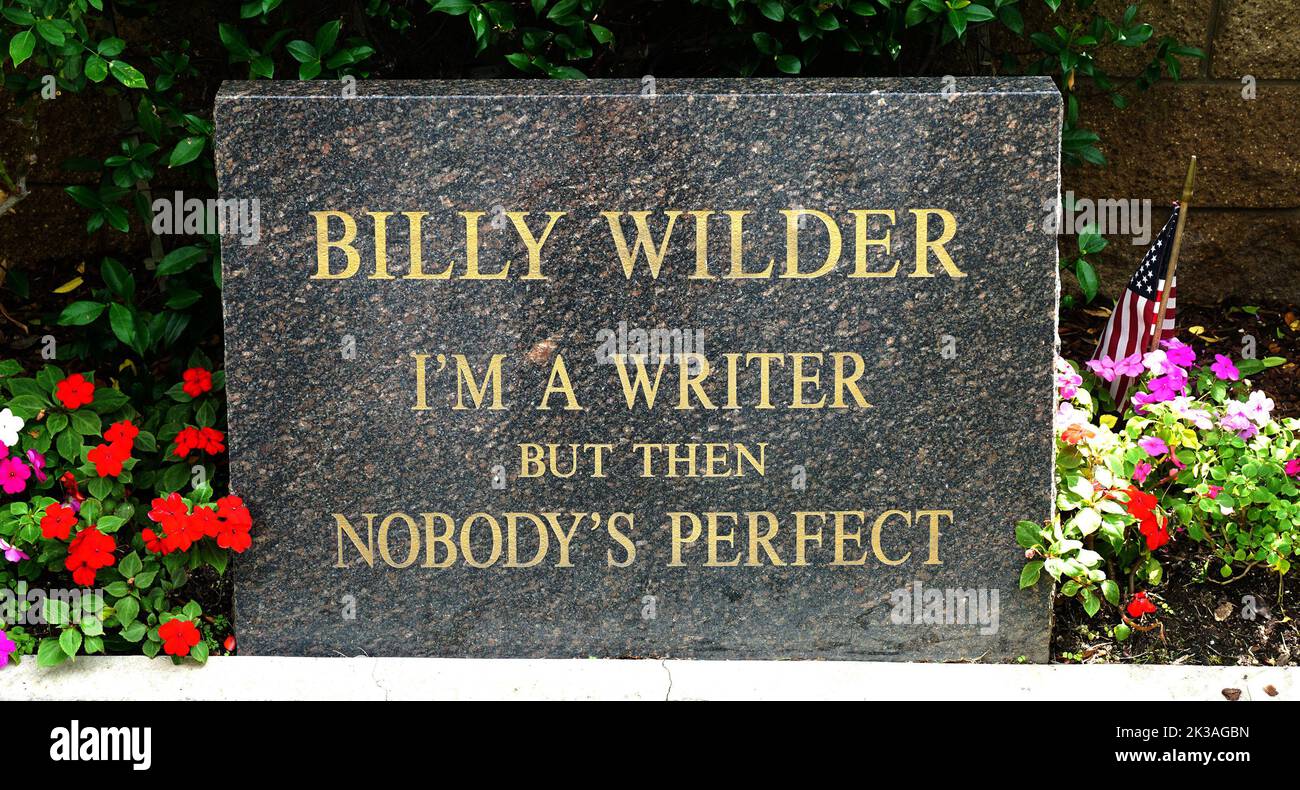 Billy Wilder gravesite at Westwood Memorial Park & Mortuary Credit: Ron ...