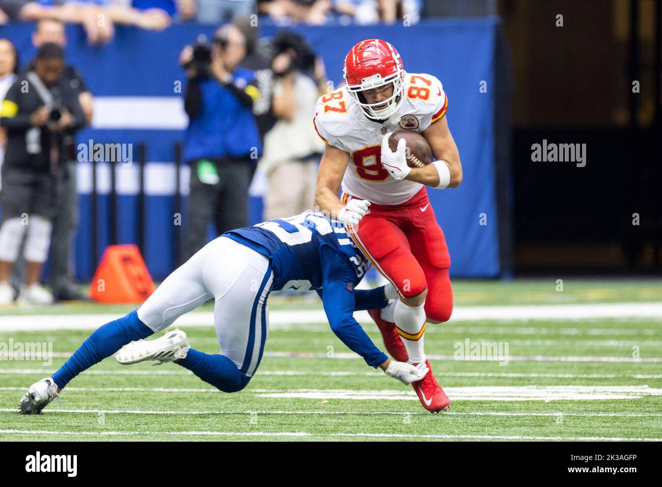 Indianapolis, Indiana, USA. 25th Sep, 2022. Kansas City Chiefs tight ...