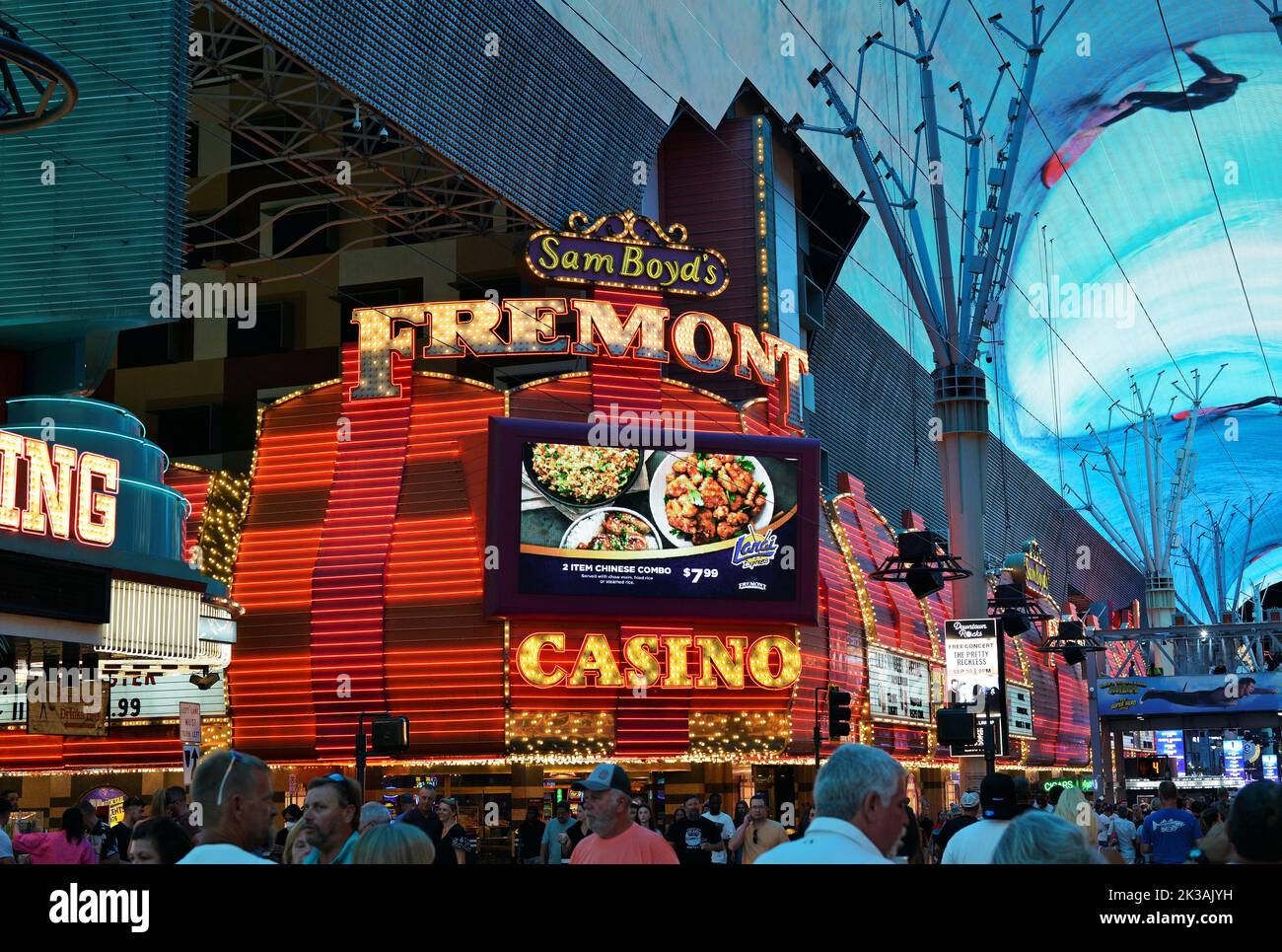 Fremont Hotel and Casino located in downtown Las Vegas, Nevada, USA ...