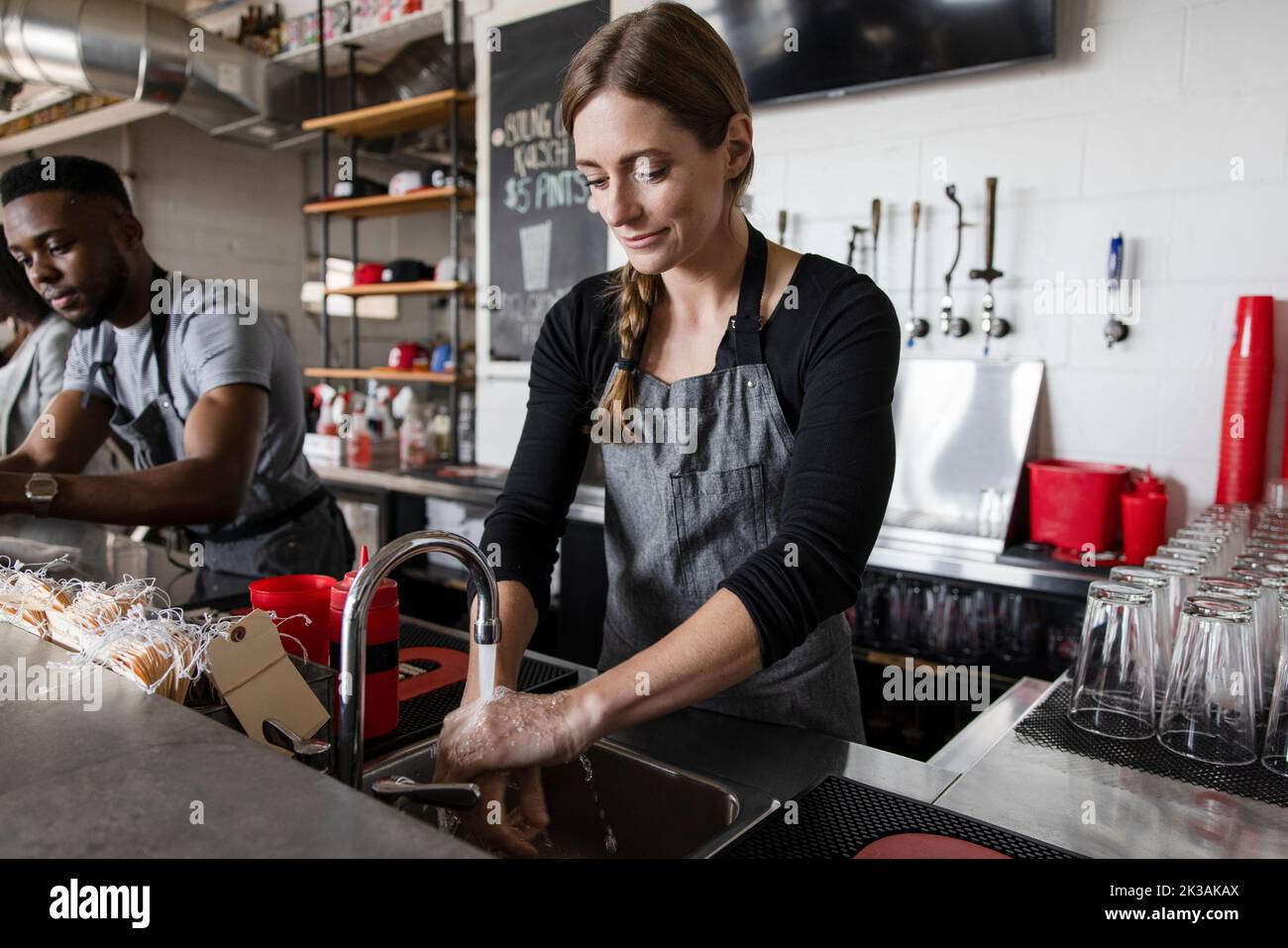 Service hands hi-res stock photography and images - Alamy
