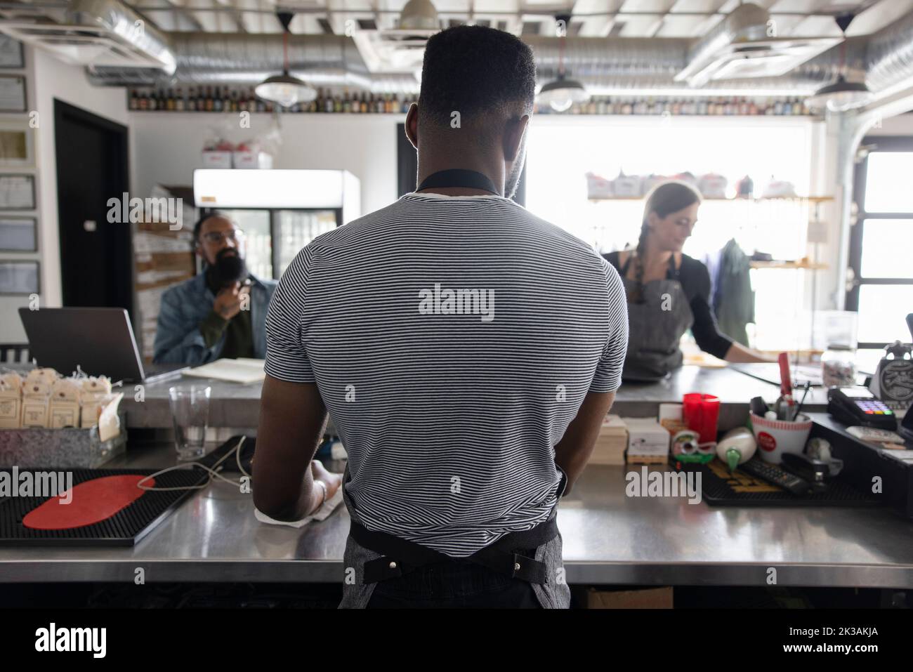 Waiter rear view hi-res stock photography and images - Alamy