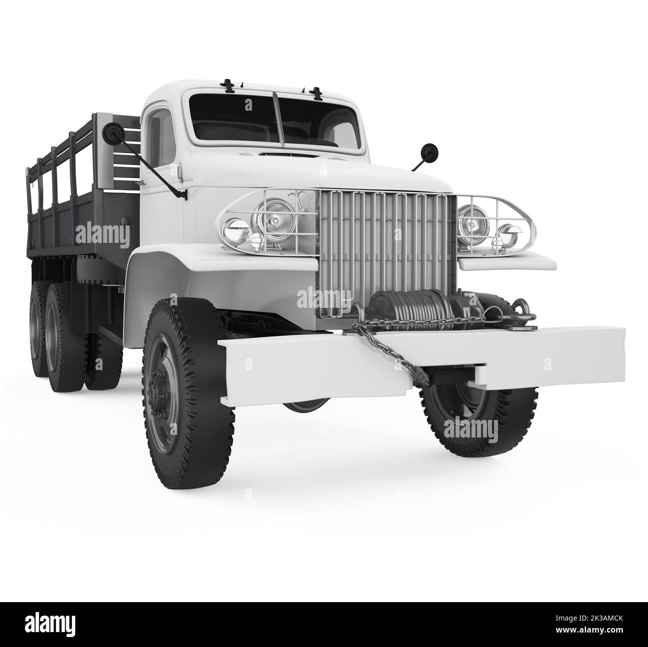 Flatbed Truck Isolated Stock Photo - Alamy