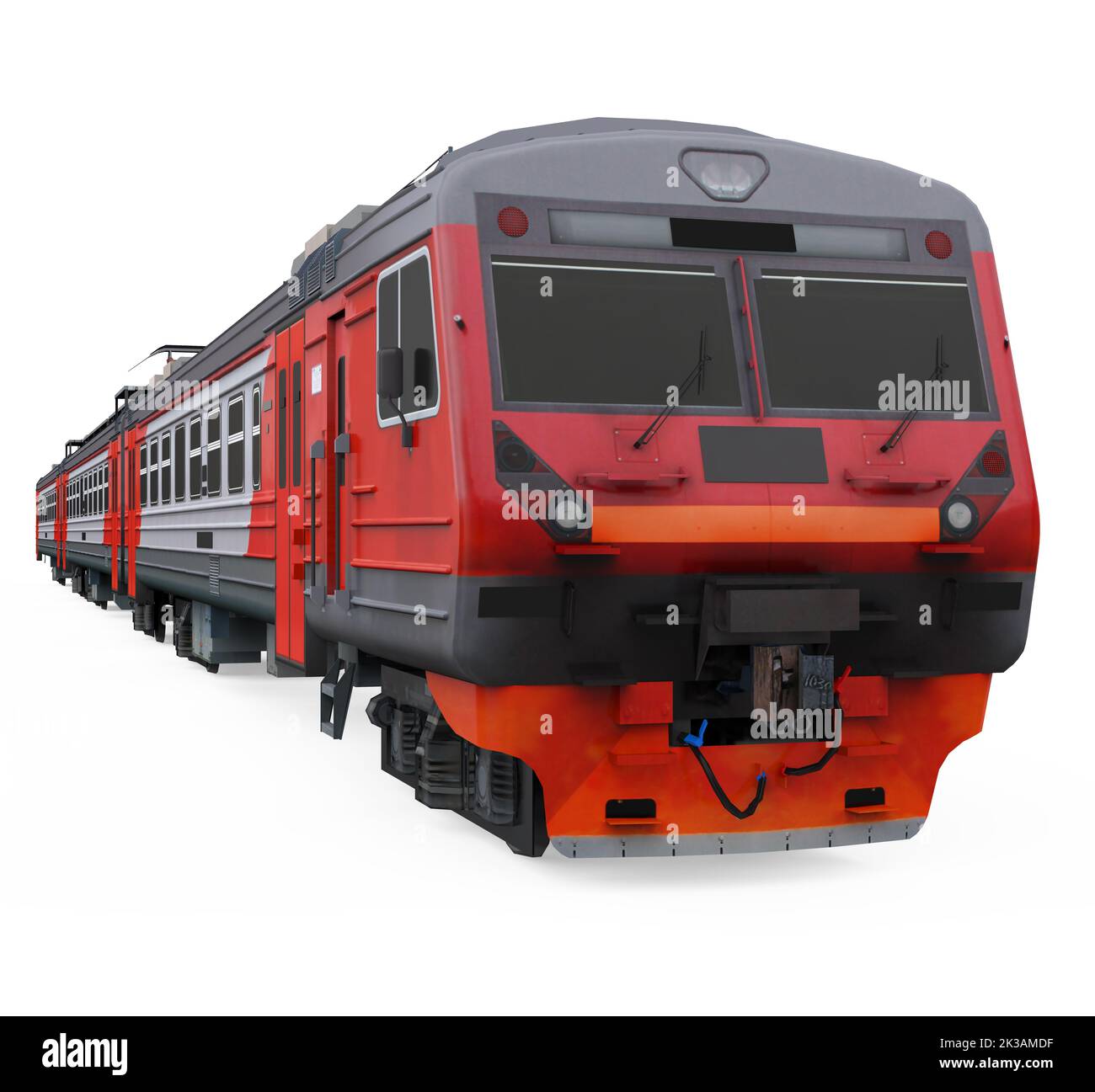 Commuter Train Isolated Stock Photo - Alamy