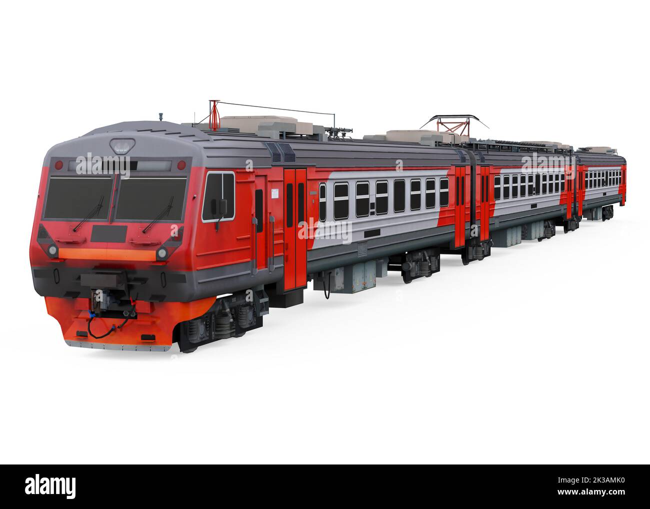 Commuter Train Isolated Stock Photo - Alamy