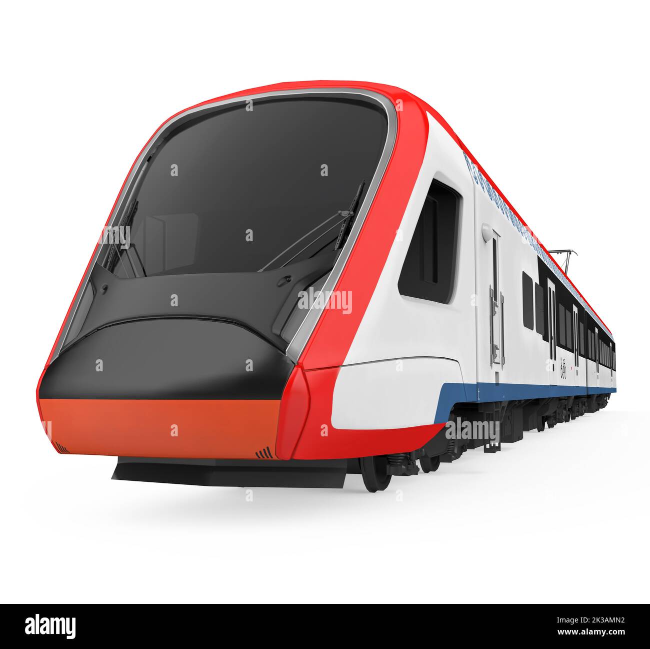 Electric Train Isolated Stock Photo - Alamy