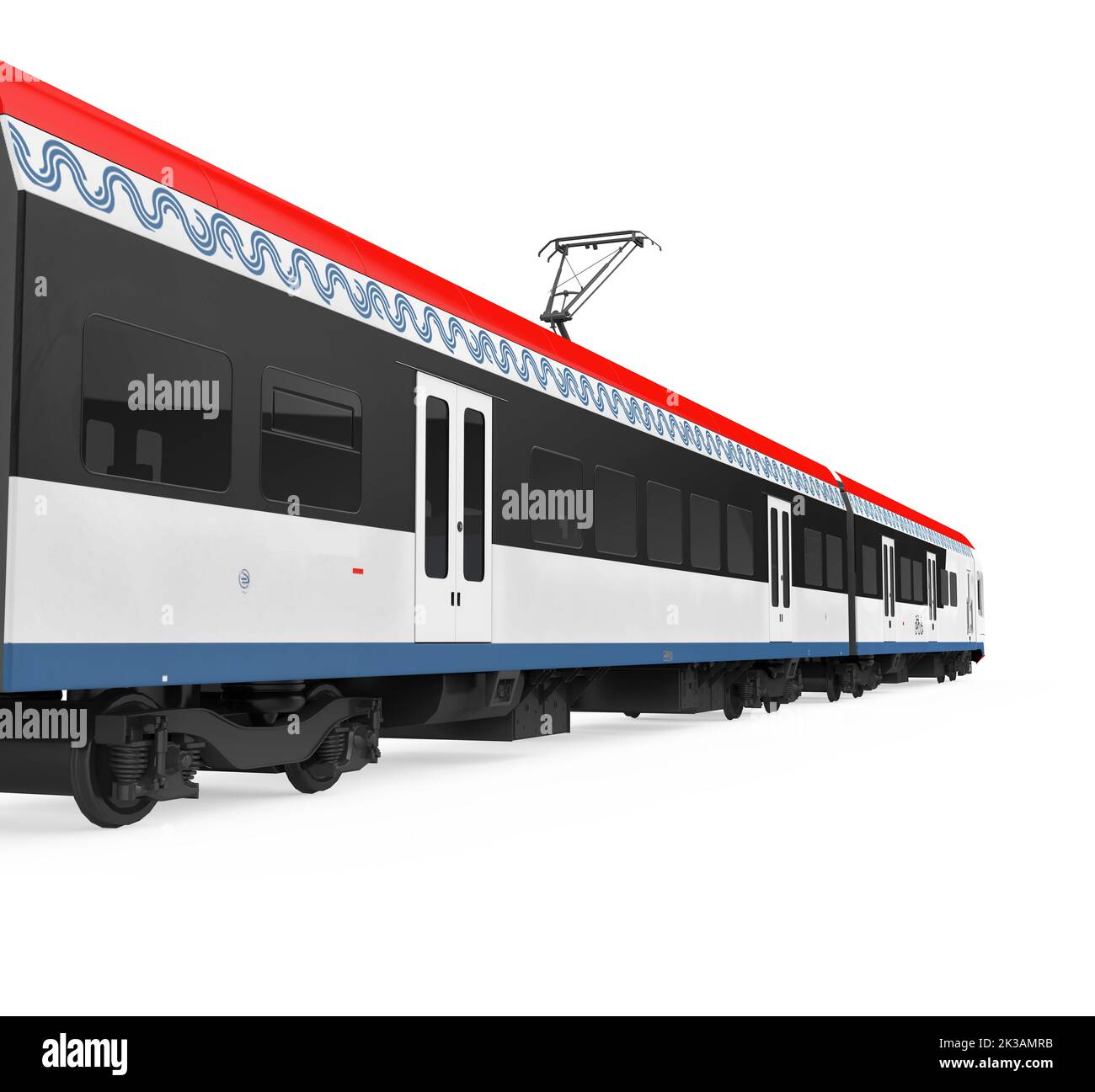 Electric Train Isolated Stock Photo - Alamy