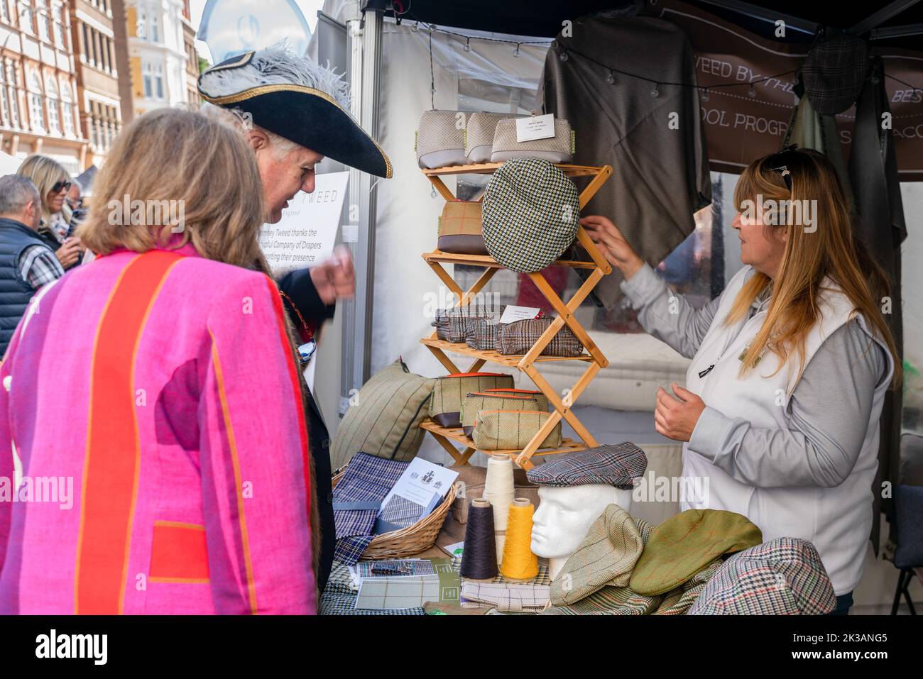 Dignitaries talk to stall holders at the livery Fair. The 10th ...