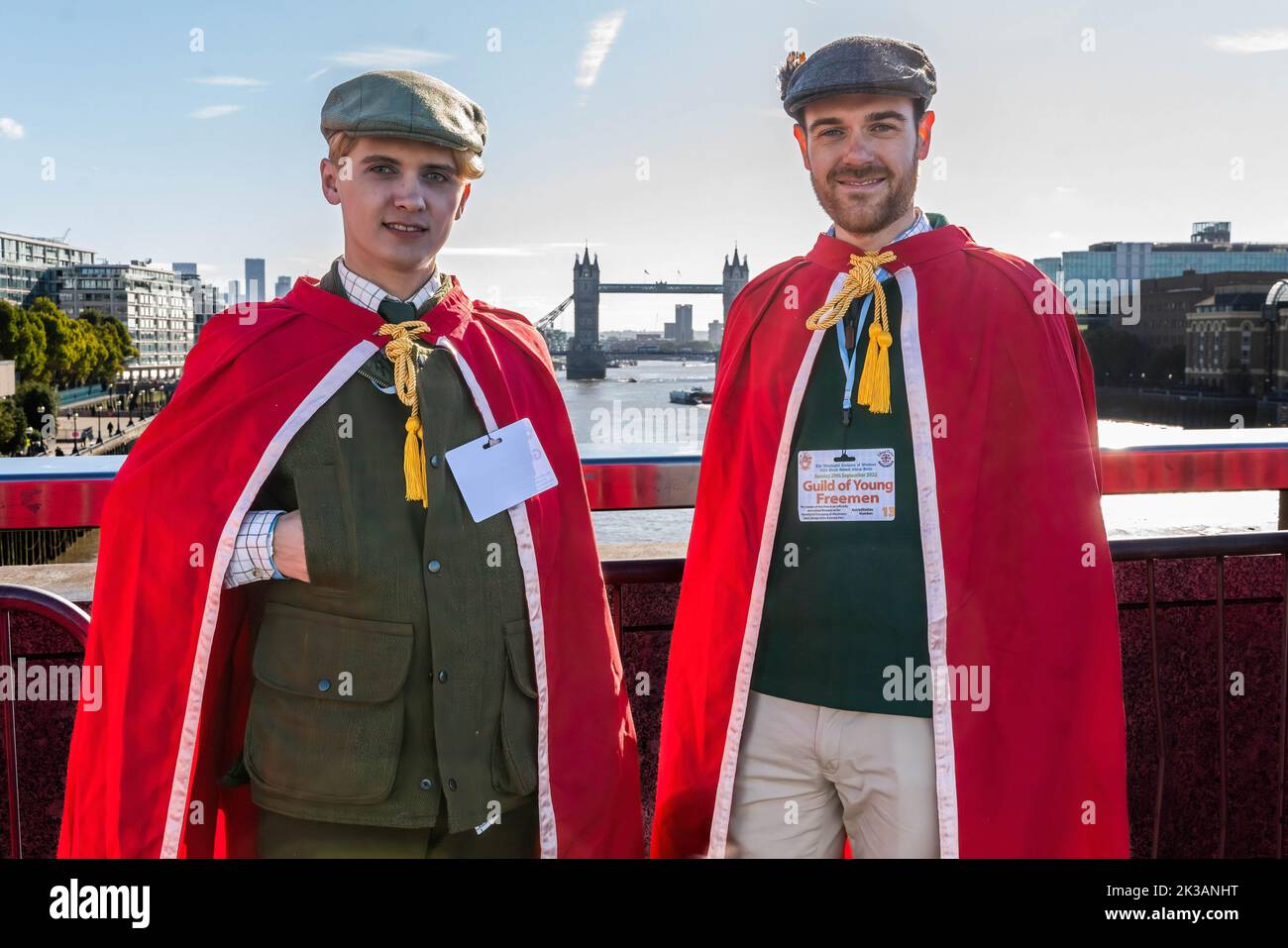 Two new young members of The Guild of Freemen of the City in robes ...